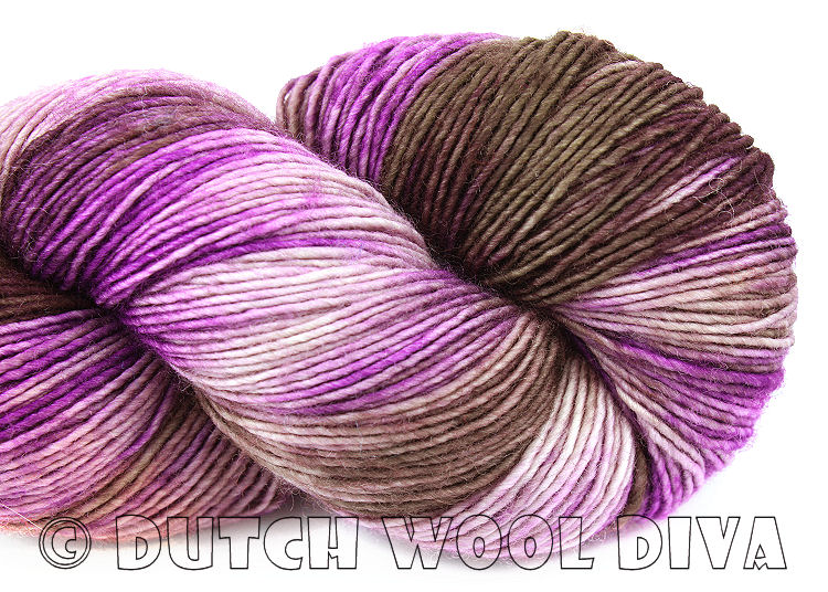 Hot Choc | Handgeverfd Garen | Diva Sock Single – Dutch Wool Diva